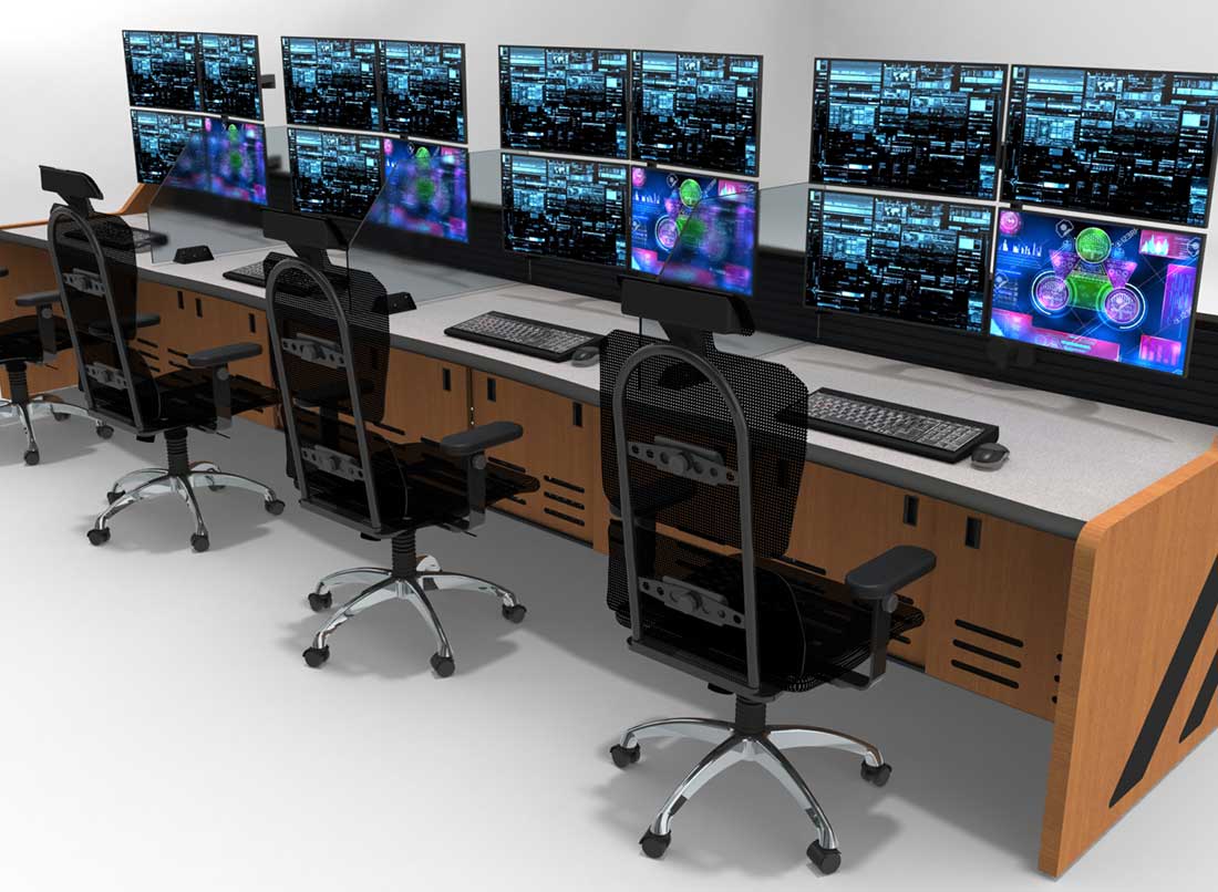 Control Room Solutions by Inracks - Inracks NOC Control Room Furniture ...