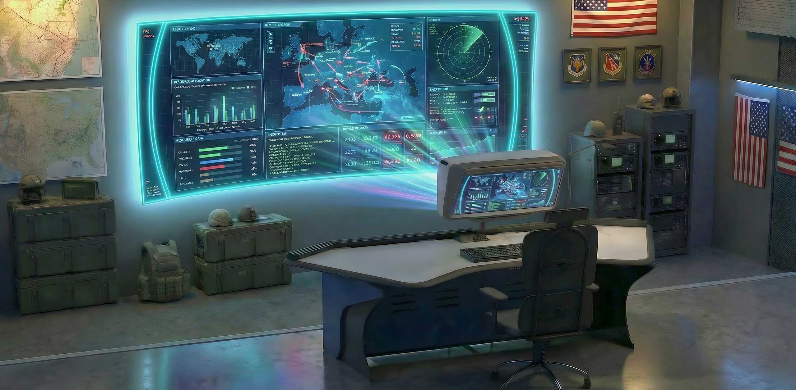 XR Console Control Room Display Solution for Military Applications